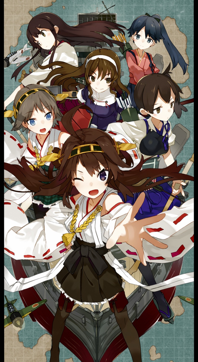 karei kantai collection akagi (kancolle) ashigara (kancolle) hiei ...
