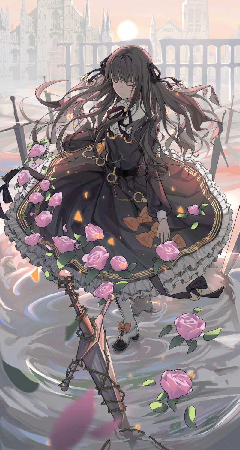 arcaea tairitsu (arcaea) dress gothic lolita heels lolita fashion sword ...