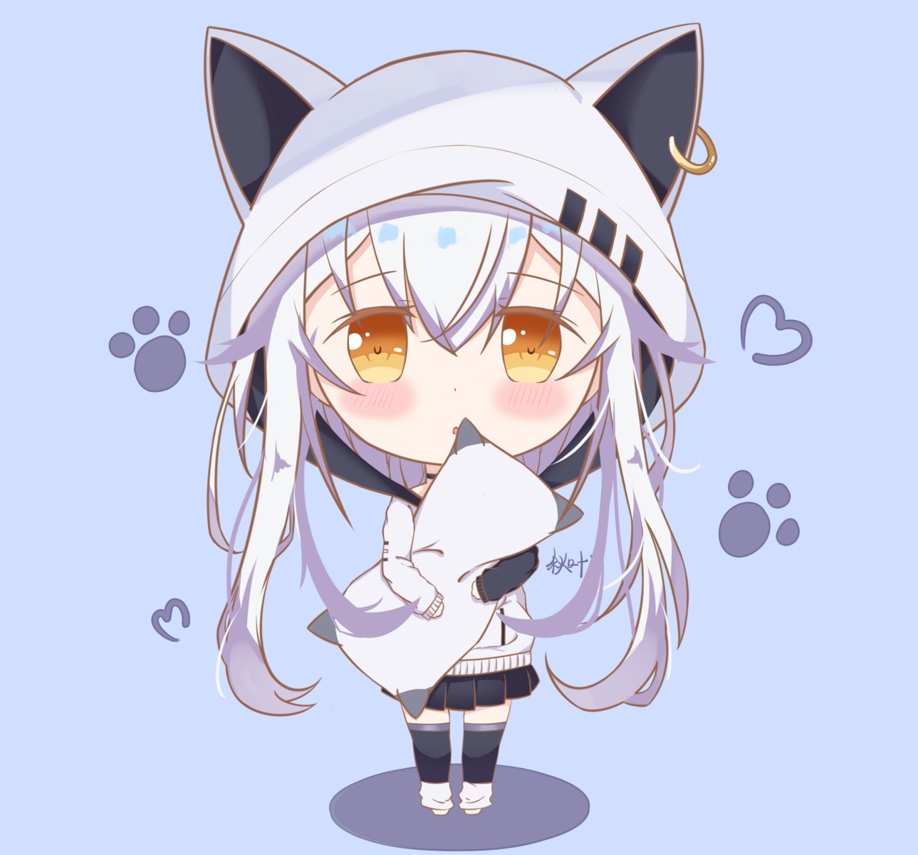 liang feng qui ye azuma lim azuma lim (character) animal ears chibi ...