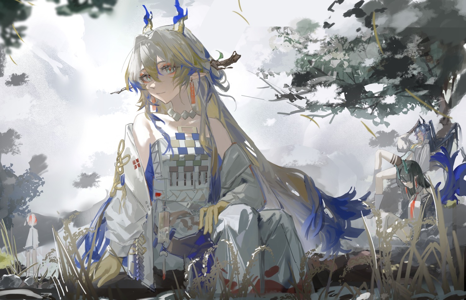 enddie1060 (tyasakura) arknights dusk (arknights) ling (arknights) shu ...