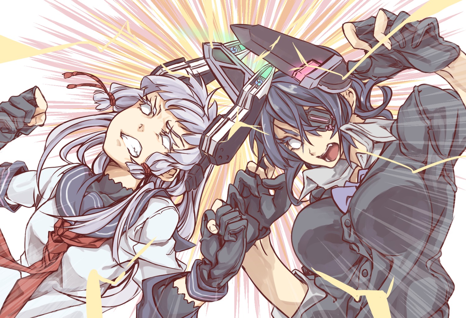 kamo (kamomedia) kantai collection murakumo (kancolle) tenryuu ...