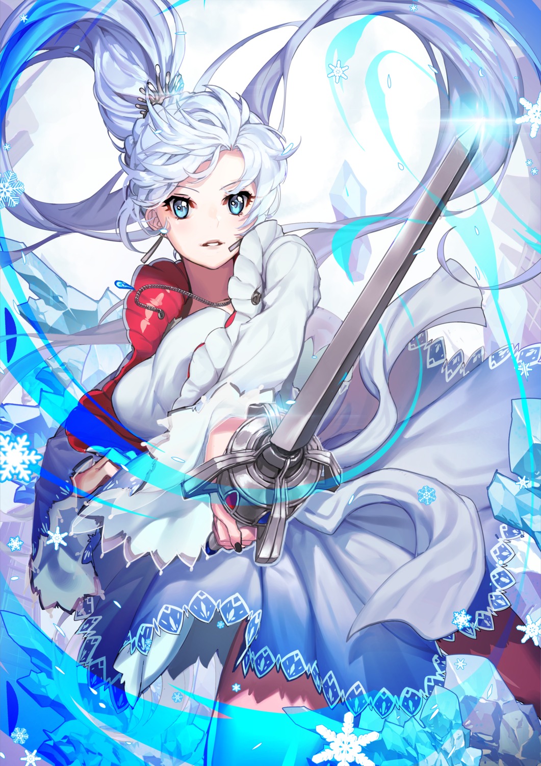 92 (artist) rwby weiss schnee dress sword | #507638 | yande.re