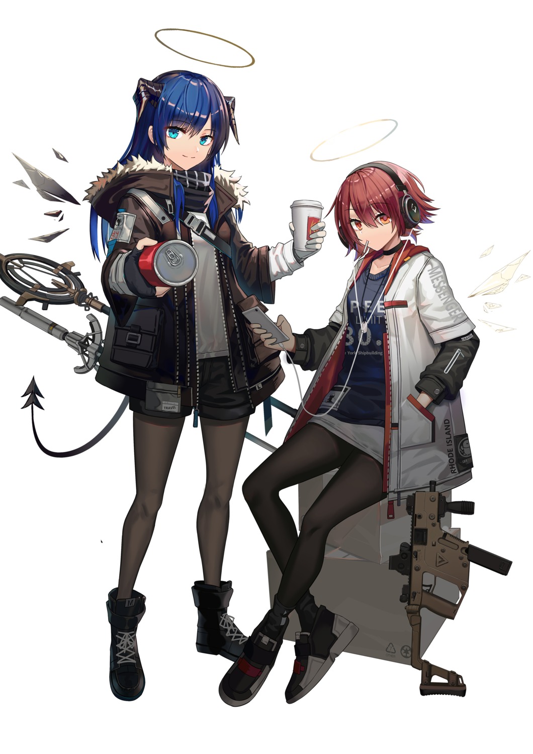 hamachi hazuki arknights exusiai (arknights) mostima (arknights) gun ...