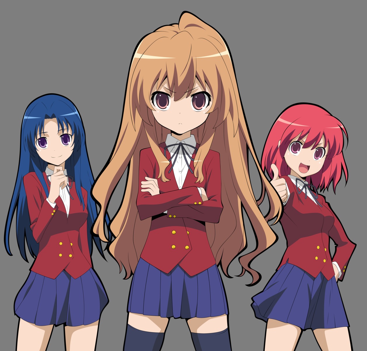 toradora! aisaka taiga kawashima ami kushieda minori seifuku ...