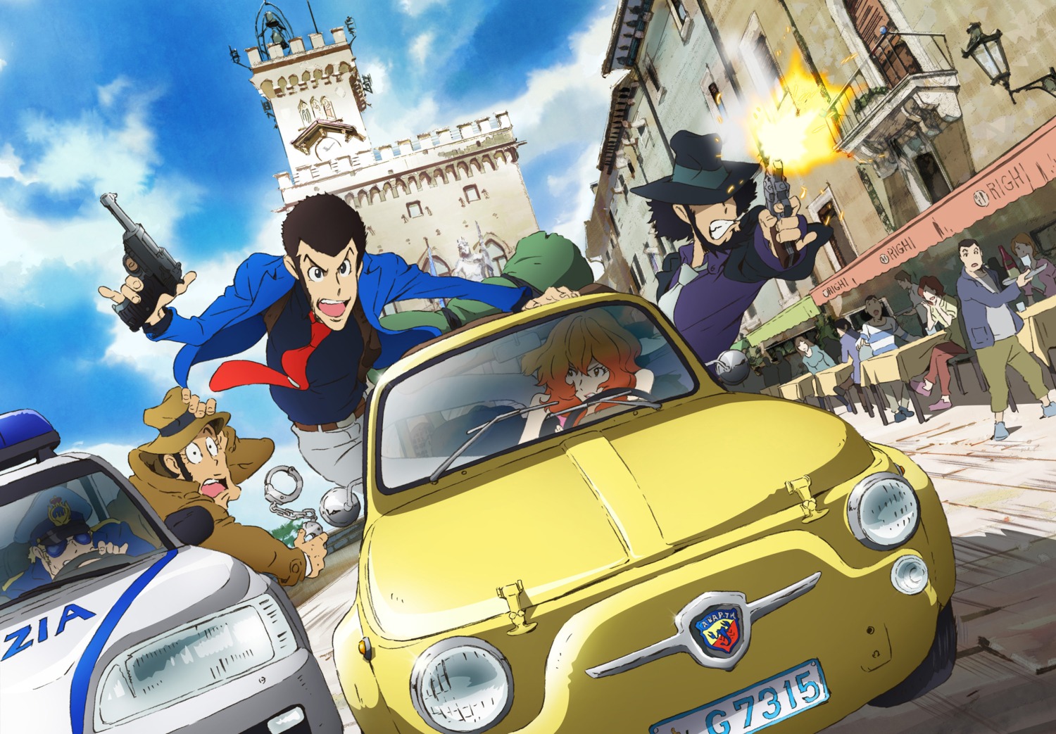 lupin iii arsene lupin iii jigen daisuke mine fujiko gun megane police ...
