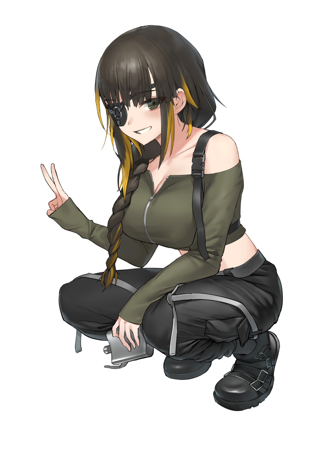 urrrt girls frontline m16a1 (girls frontline) cleavage eyepatch ...