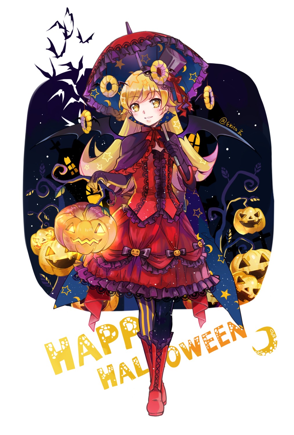 ekita xuan bakemonogatari oshino shinobu dress gothic lolita halloween ...