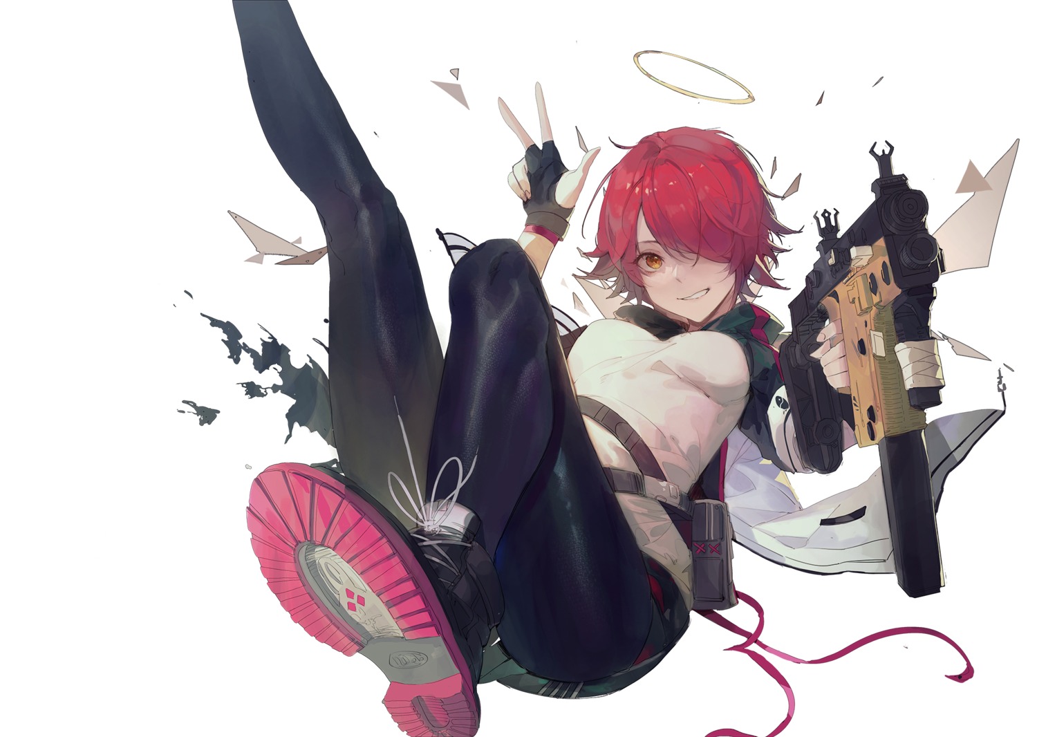 kuroduki (pieat) arknights exusiai (arknights) angel gun wings ...