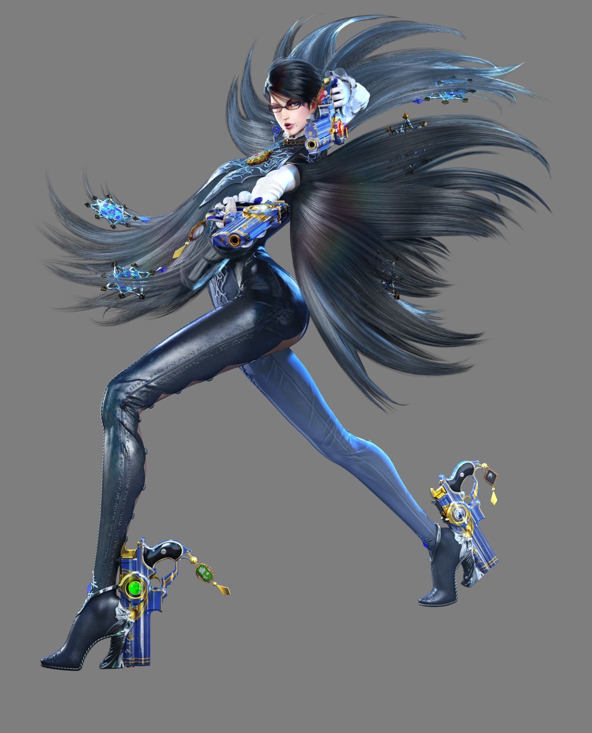 sega bayonetta 2 bayonetta (character) bodysuit gun heels megane ...