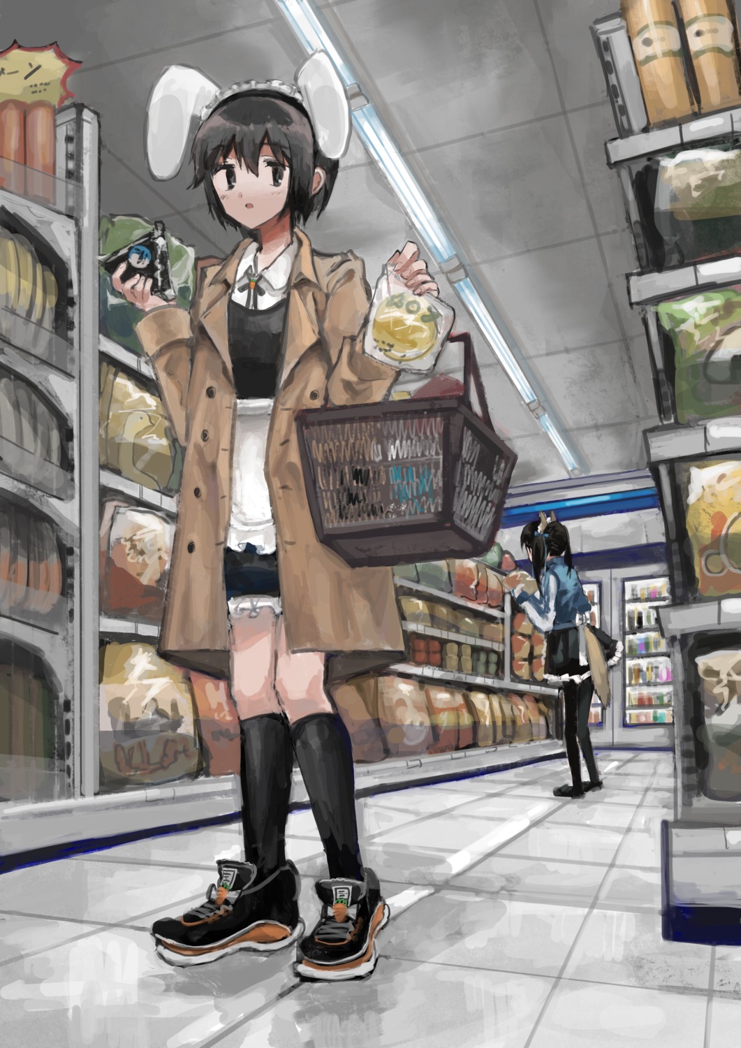 inoue (qfff0) animal ears bunny ears maid tail | #684981 | yande.re