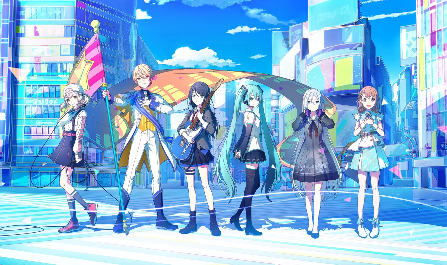 sega project sekai vocaloid azusawa kohane hanasato minori hatsune miku ...