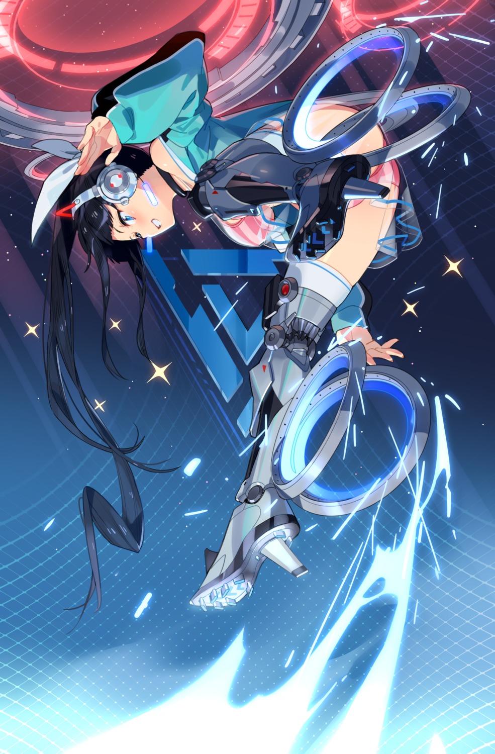 ddal soul worker enoch (soul worker) headphones heels mecha musume ...