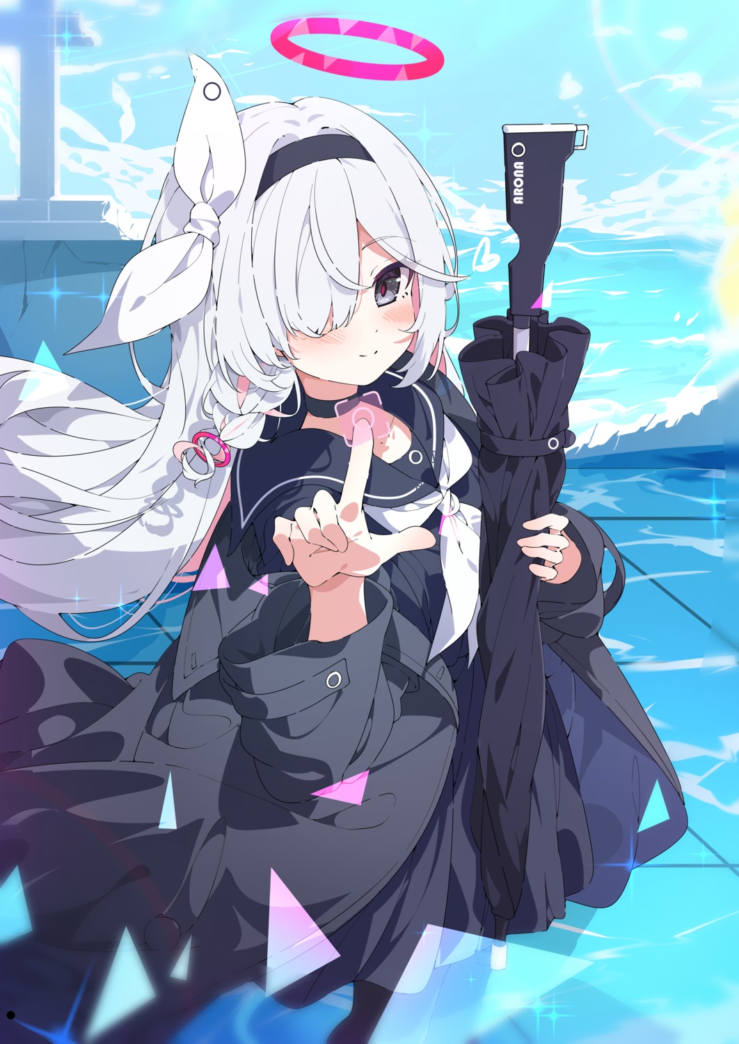 hua-huahua blue archive arona (blue archive) plana (blue archive) gun ...