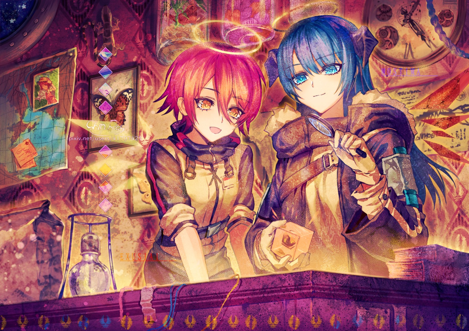 shinra (user shinra) arknights exusiai (arknights) mostima (arknights ...