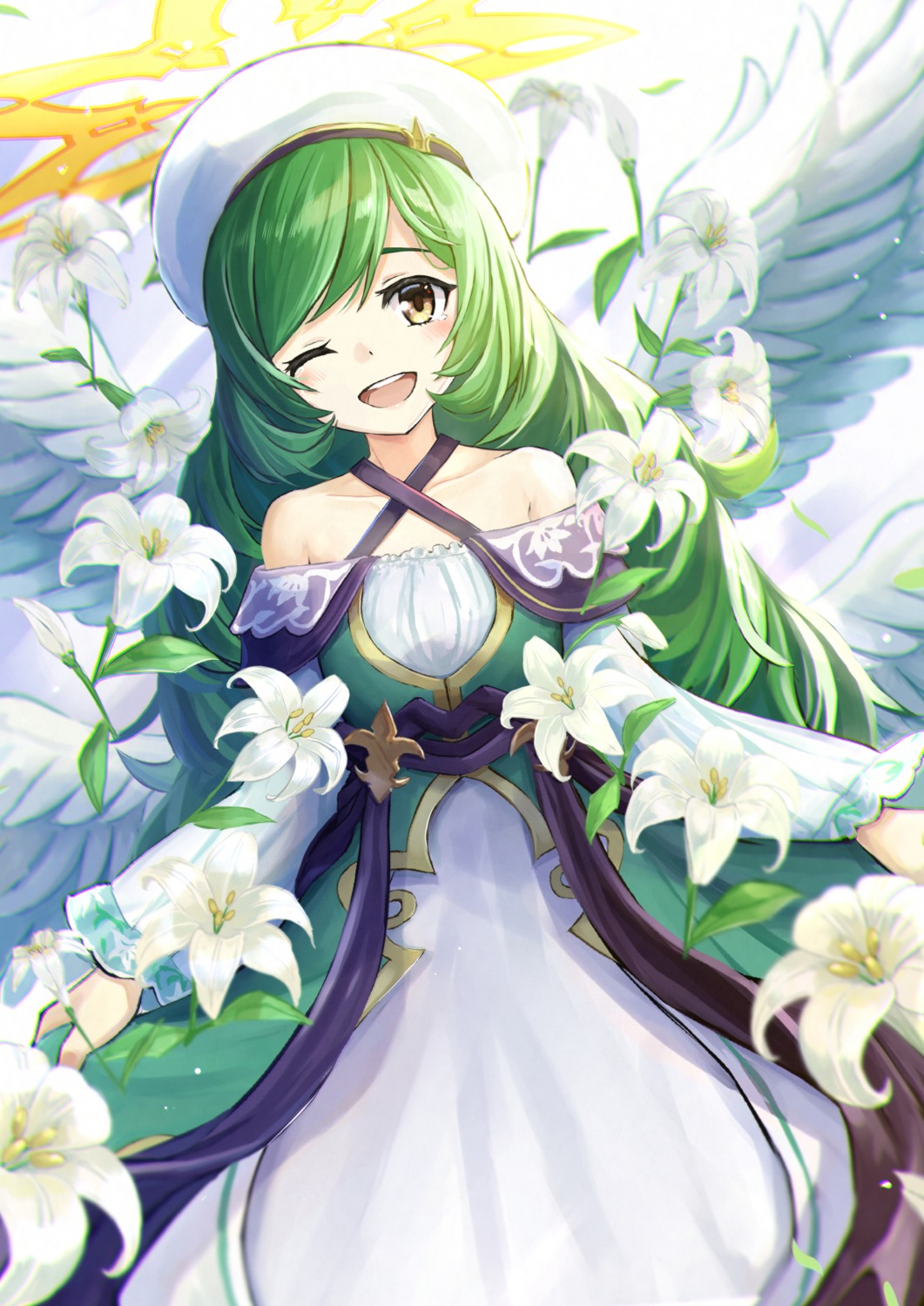 tsuseki monster strike gabriel (monster strike) dress wings | #609836 ...