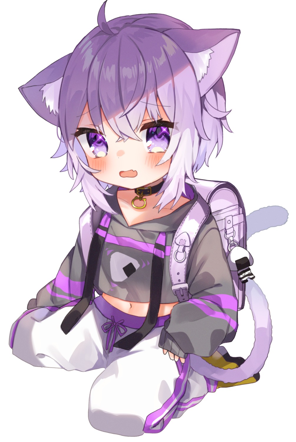 noi mine hololive nekomata okayu animal ears chibi nekomimi tail ...