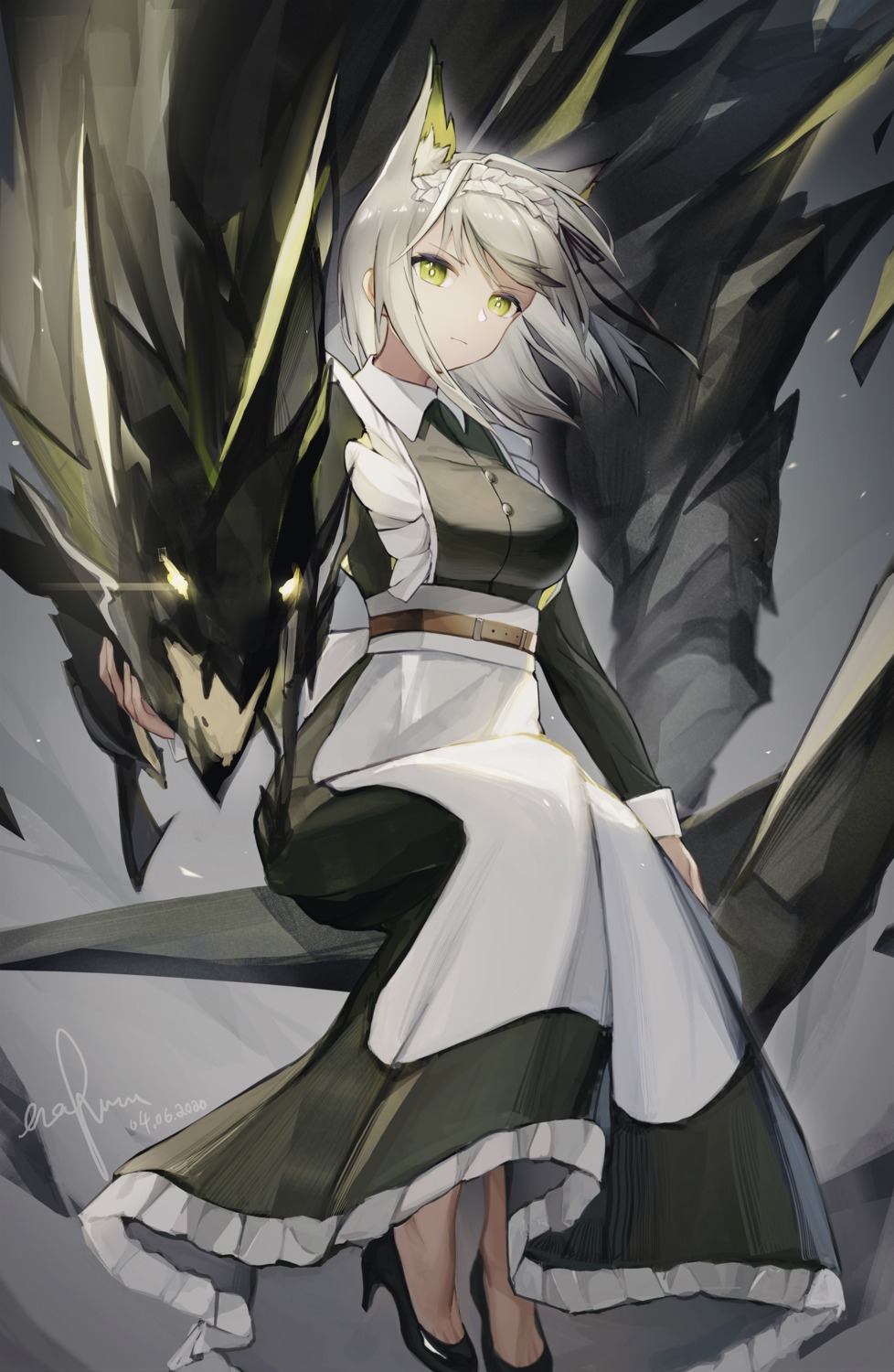 ewig arknights kal'tsit (arknights) animal ears heels maid monster ...