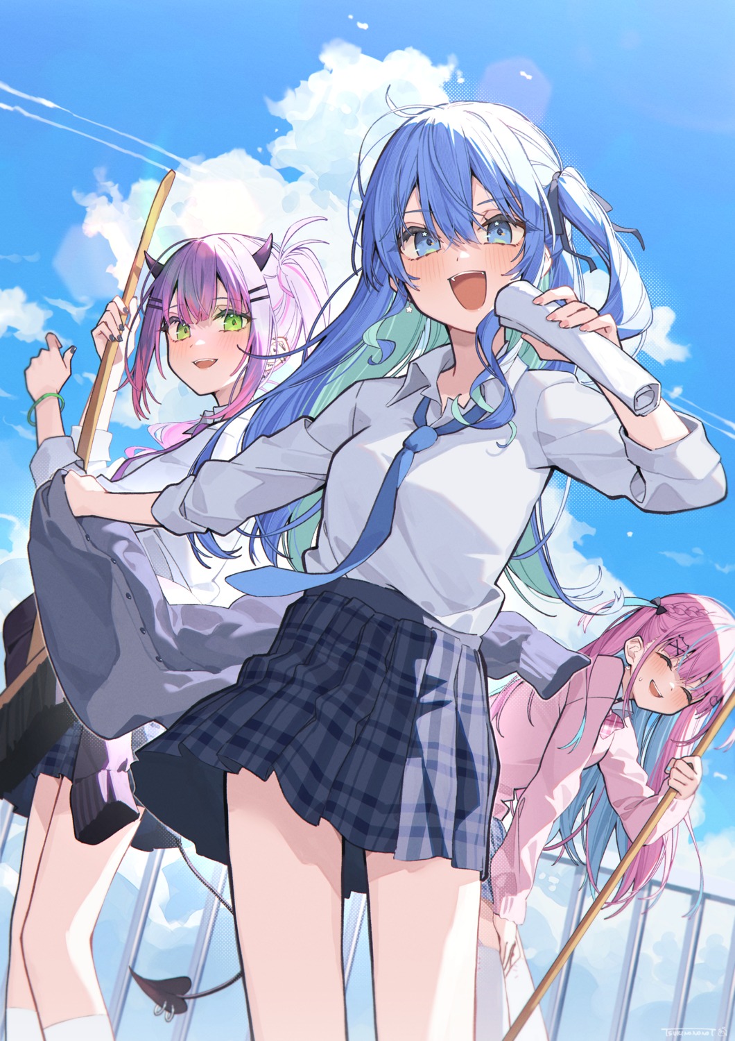 tsukino (nakajimaseiki) hololive hoshimachi suisei minato aqua tokoyami ...