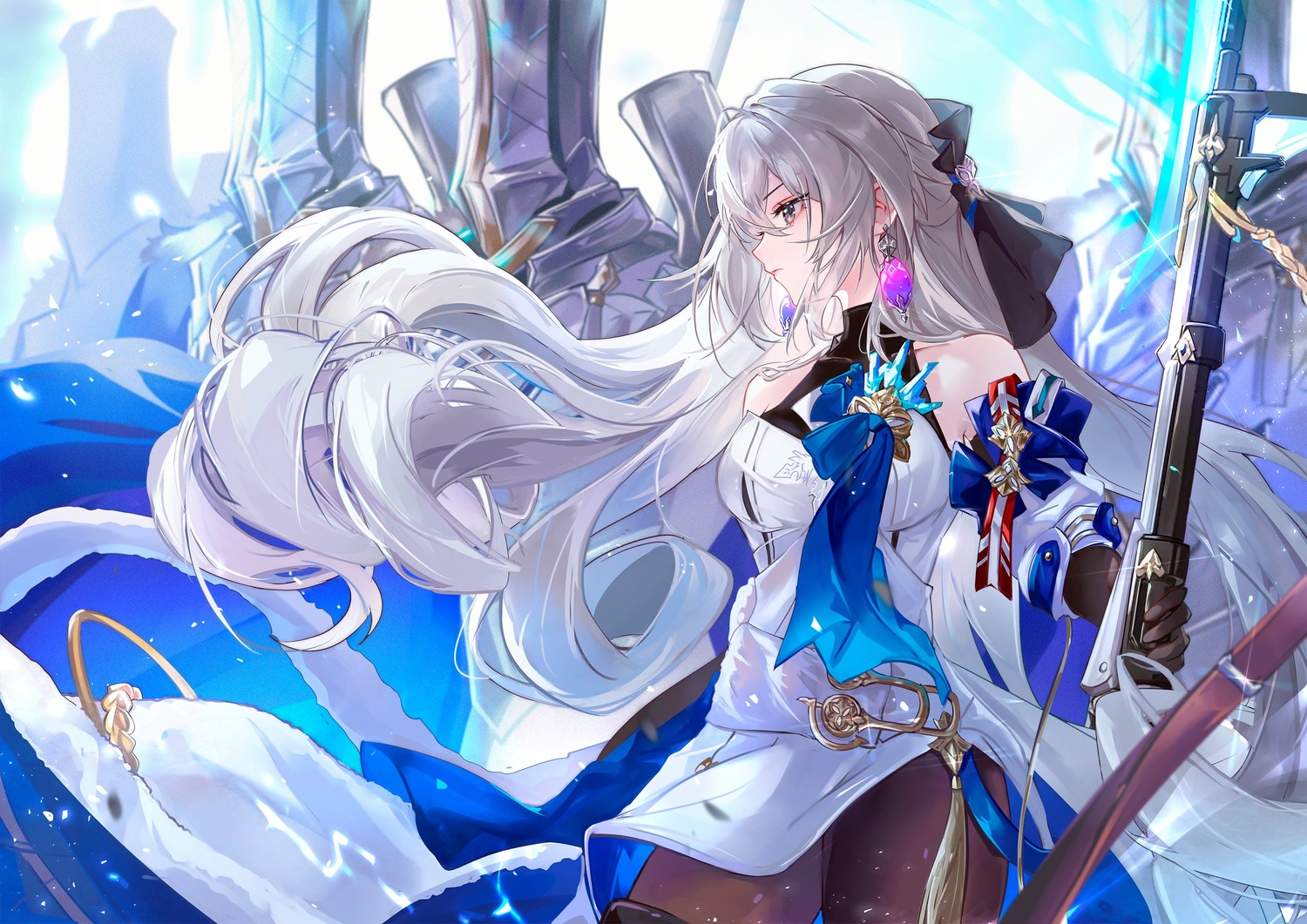 vardan honkai: star rail bronya rand pantyhose skirt lift weapon ...