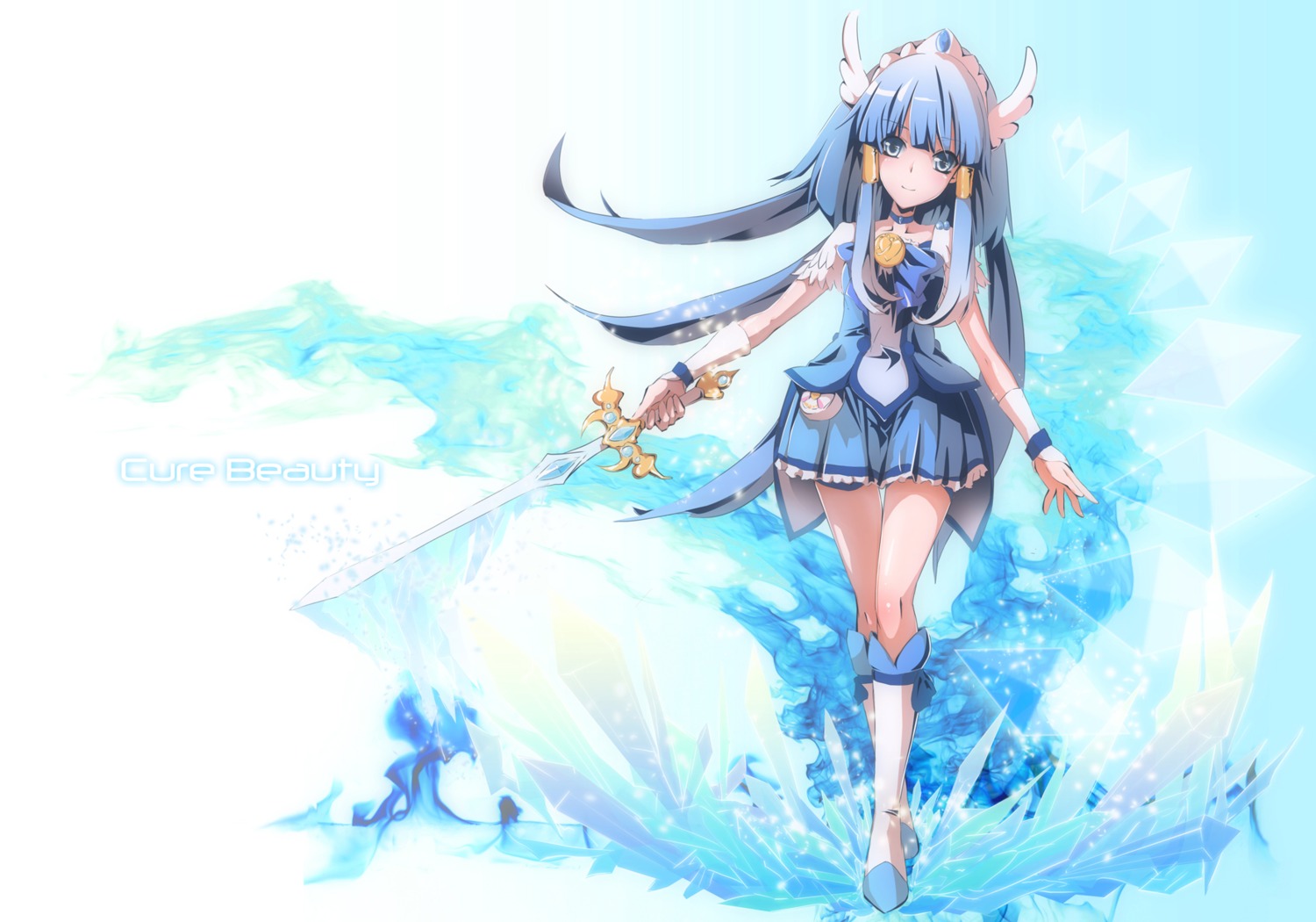 meron to maria pretty cure smile precure! aoki reika sword wallpaper ...