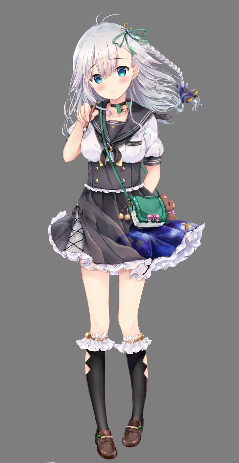 maruma (maruma gic) onsen musume matsushima nazuki seifuku transparent ...