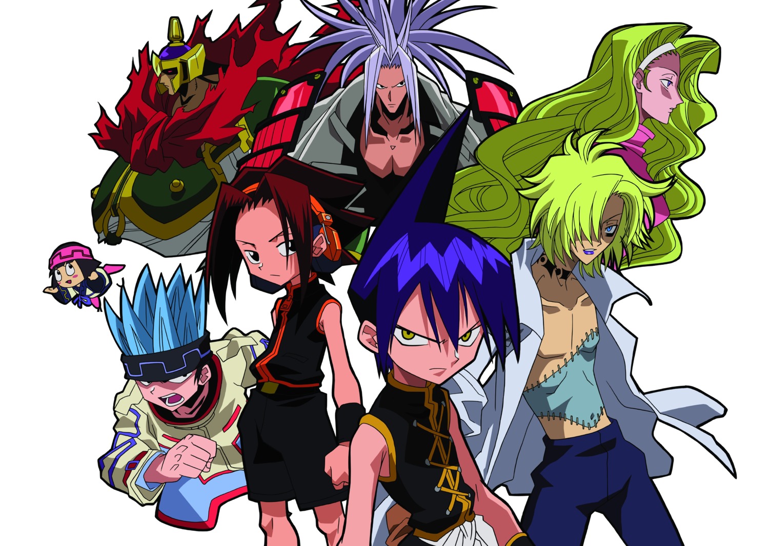 takami akio shaman king amidamaru asakura yoh bason eliza faust johann ...
