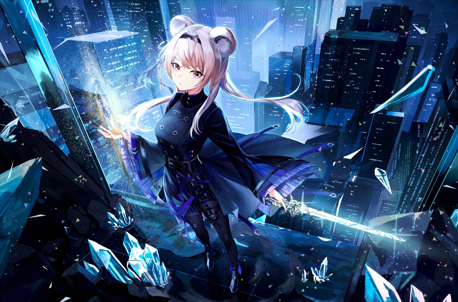 gefujin arknights lin yuhsia (arknights) animal ears dress garter ...