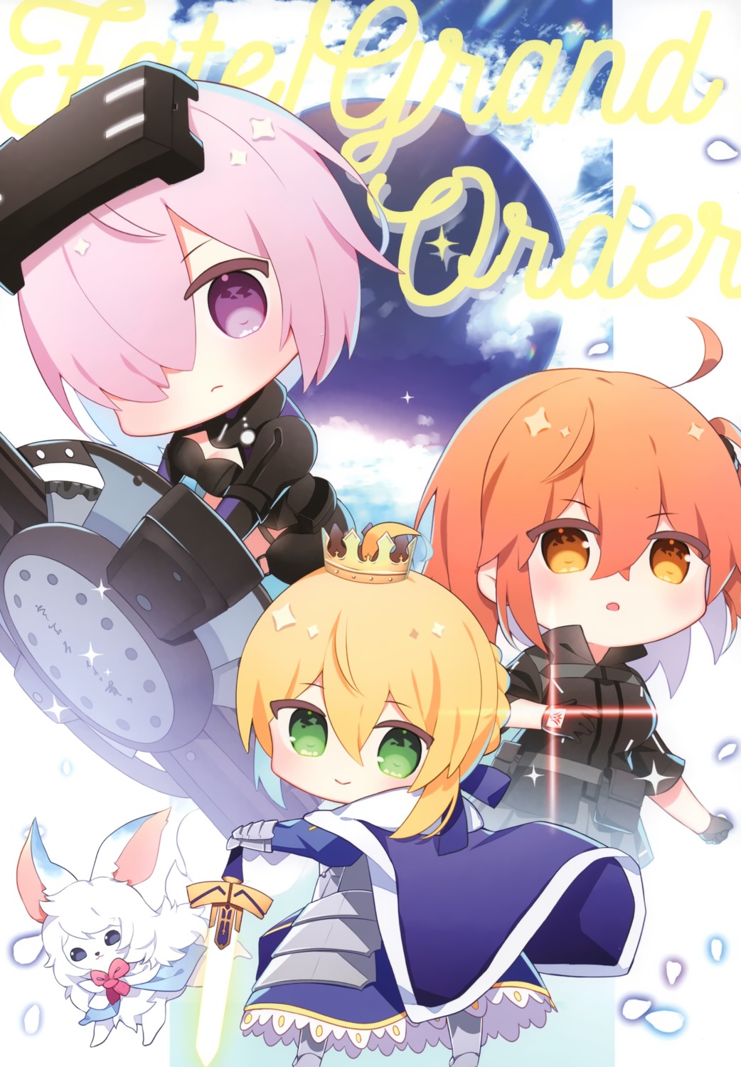 chihiro fate/grand order artoria pendragon (fate) cath palug (fate ...