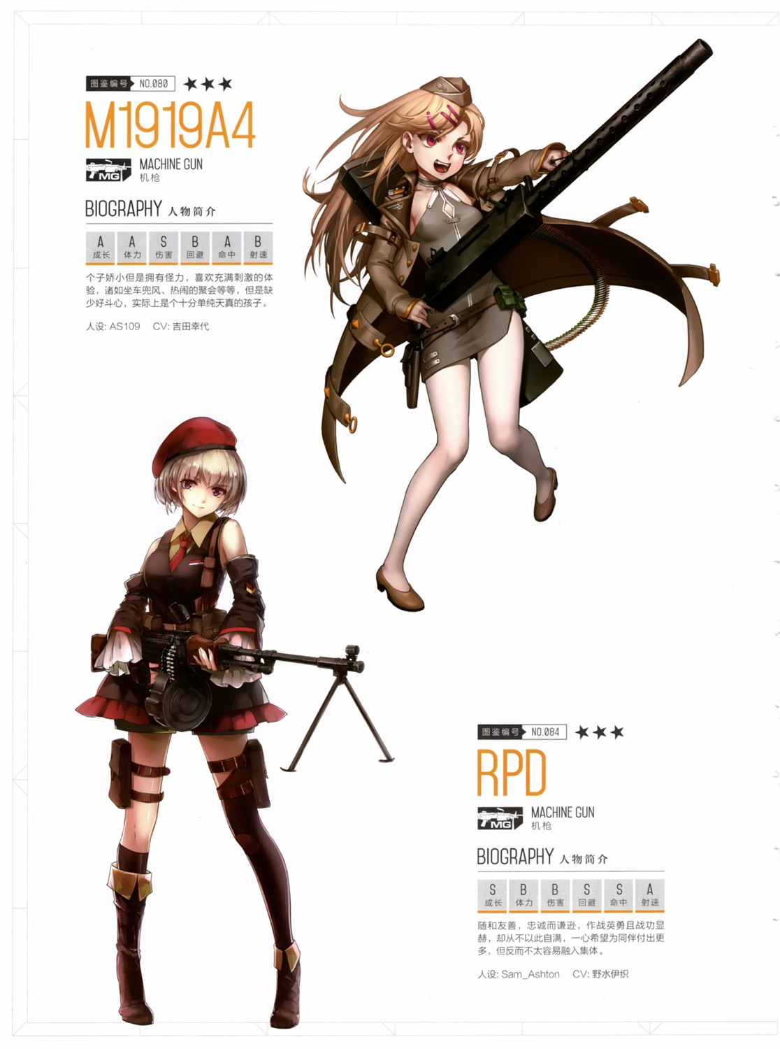 g scream sam ashton girls frontline m1919a4 (girls frontline) rpd ...
