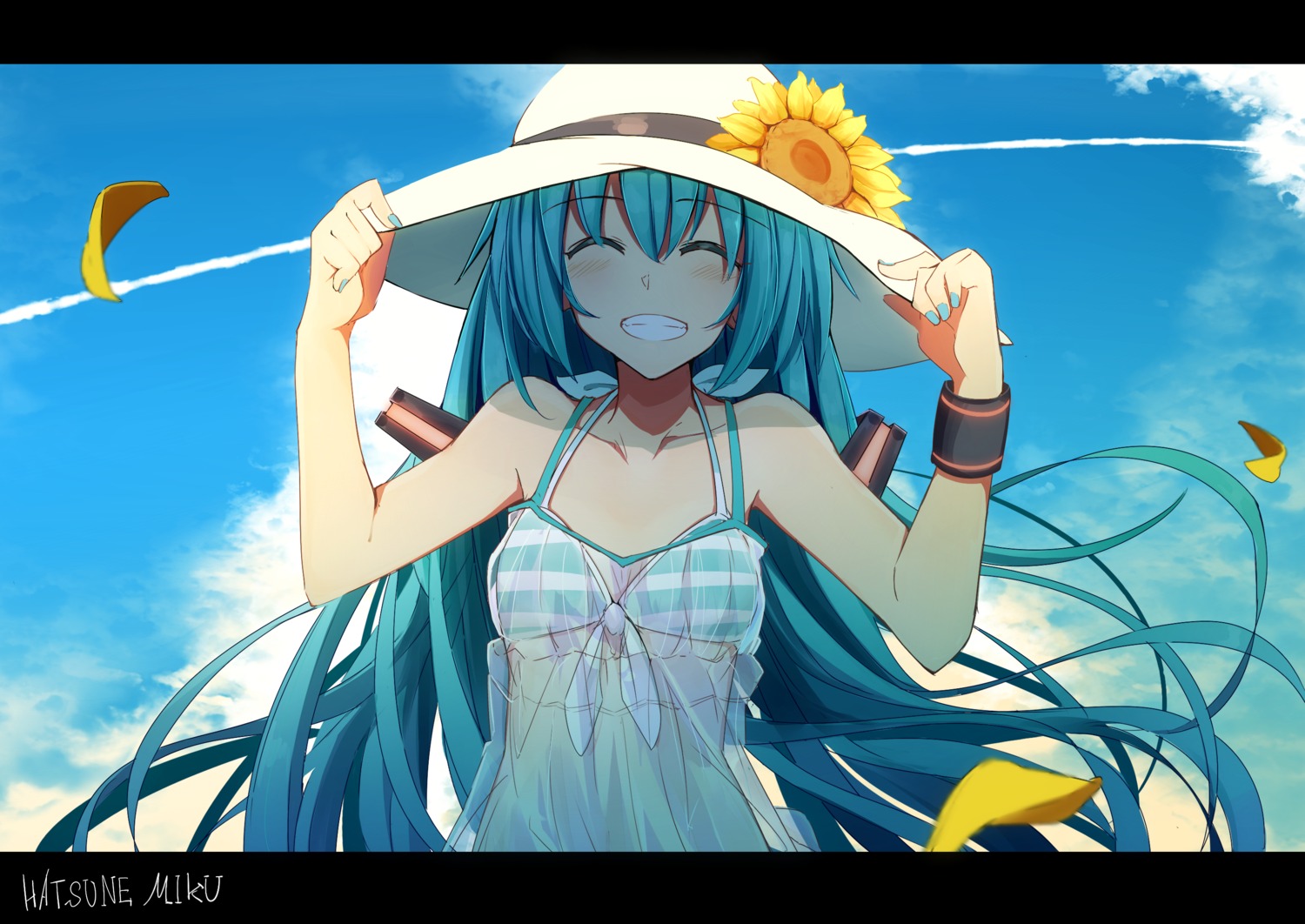 kazenoko vocaloid hatsune miku bikini top dress see through | #366444 ...
