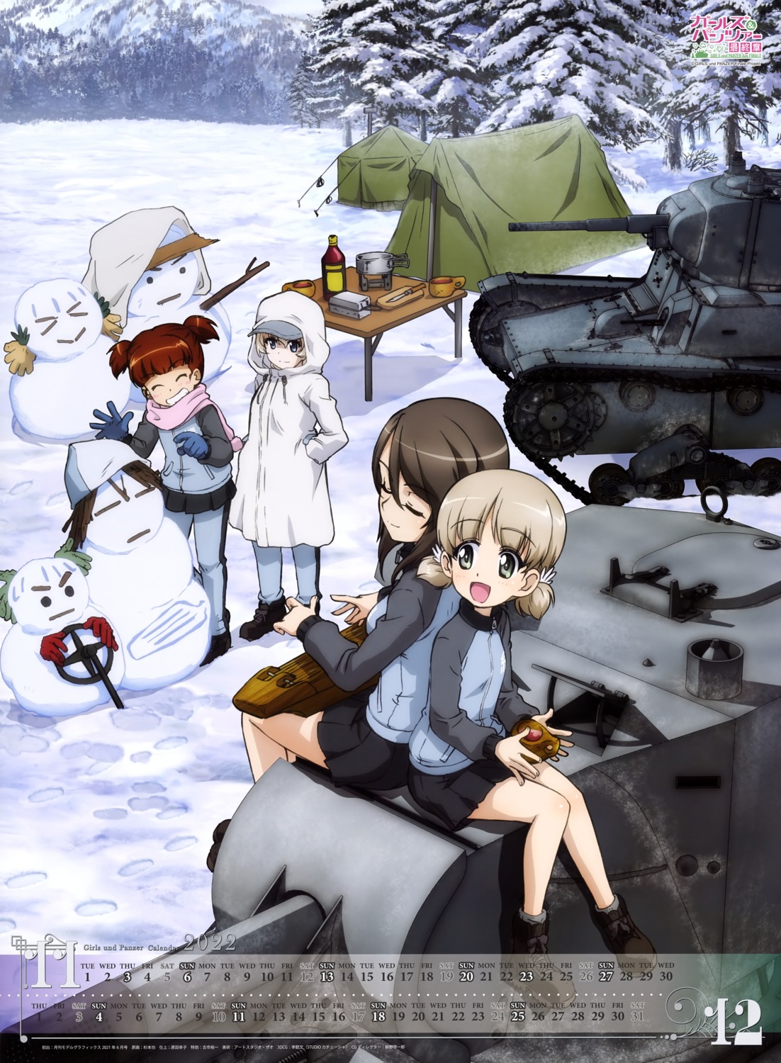 girls und panzer aki (girls und panzer) jouko (girls und panzer) mika ...