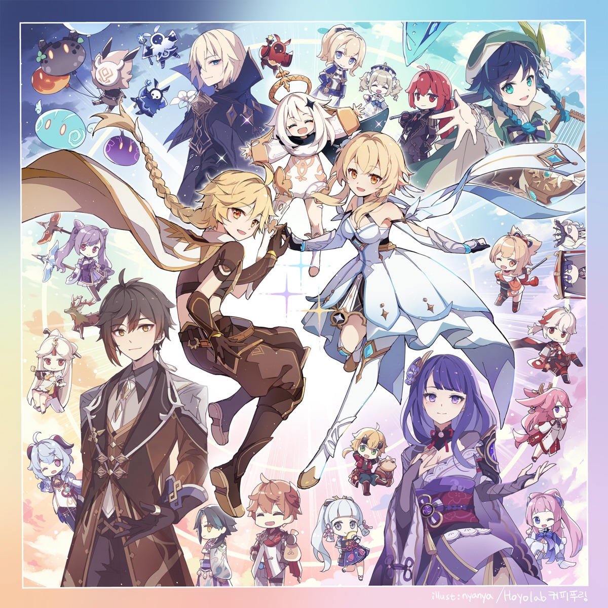 nyanya genshin impact aether barbara (genshin impact) dainsleif ...