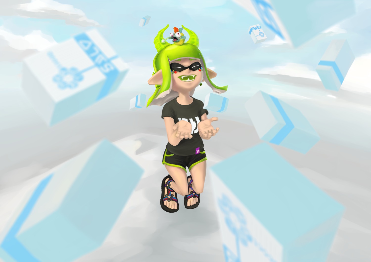 linyot splatoon inkling (splatoon) pointy ears | #547063 | yande.re