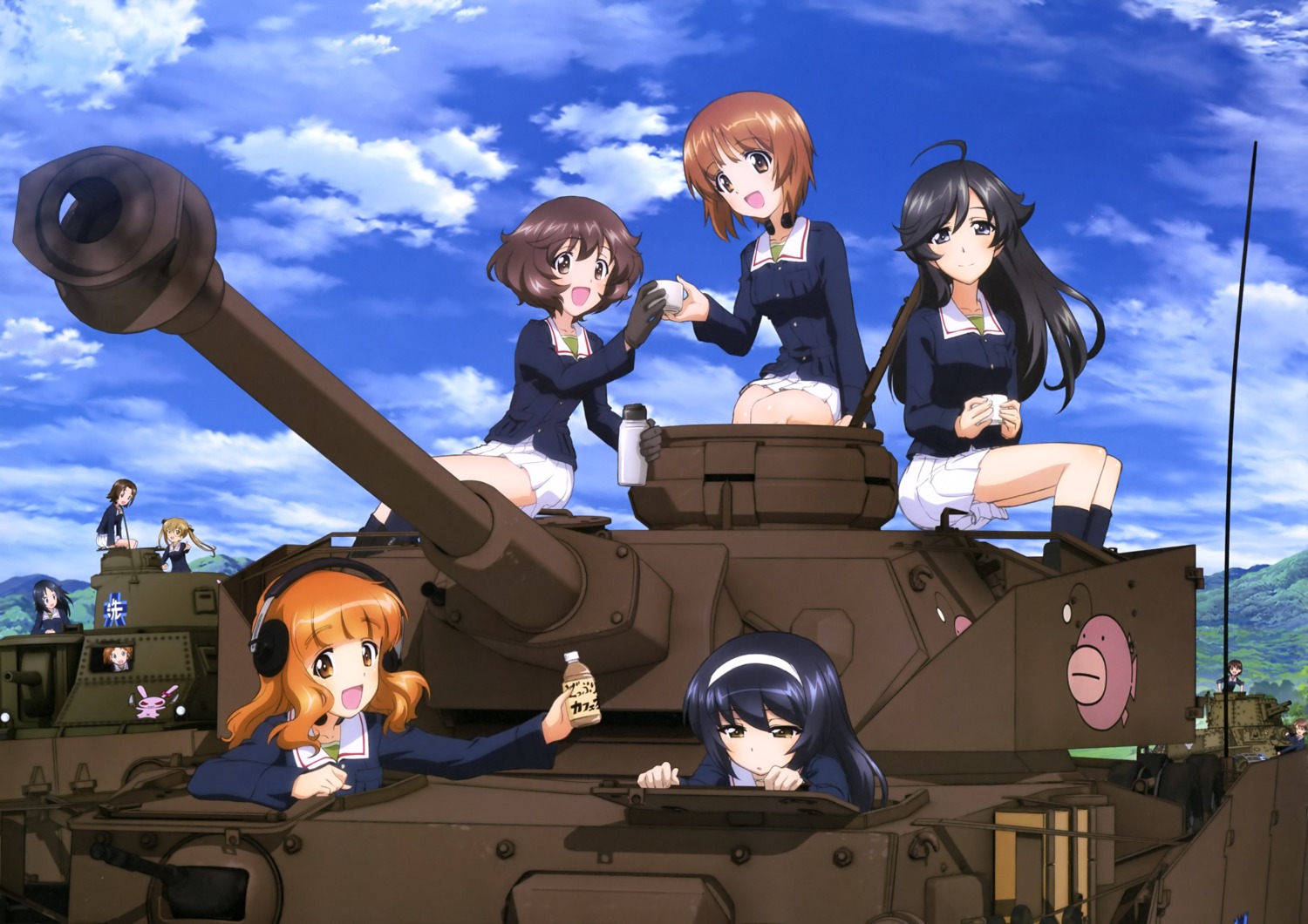 girls und panzer akiyama yukari isobe noriko isuzu hana kawanishi ...
