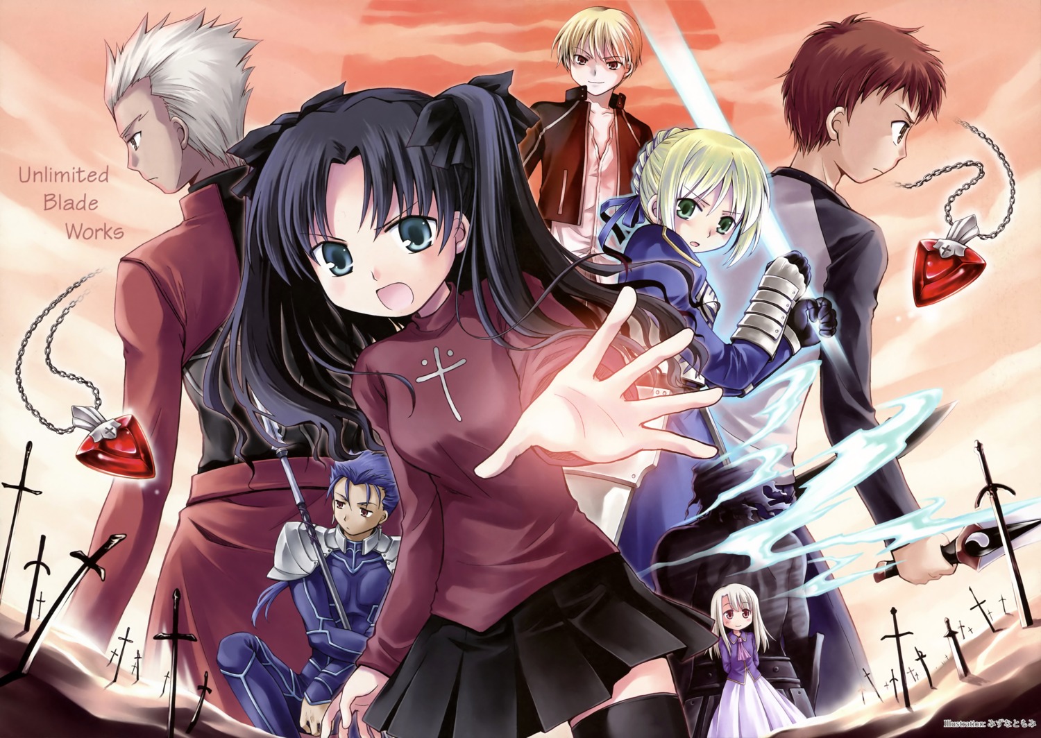 mizuna tomomi fate/stay night archer emiya shirou gilgamesh (fsn ...