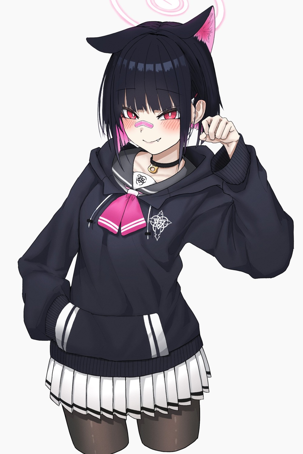 hotta karasi blue archive kyouyama kazusa angel animal ears bandaid ...