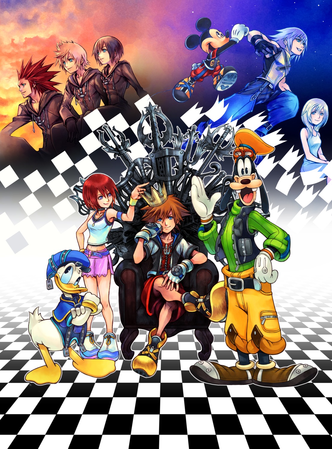kairi nomura tetsuya kingdom hearts axel donald duck goofy mickey ...
