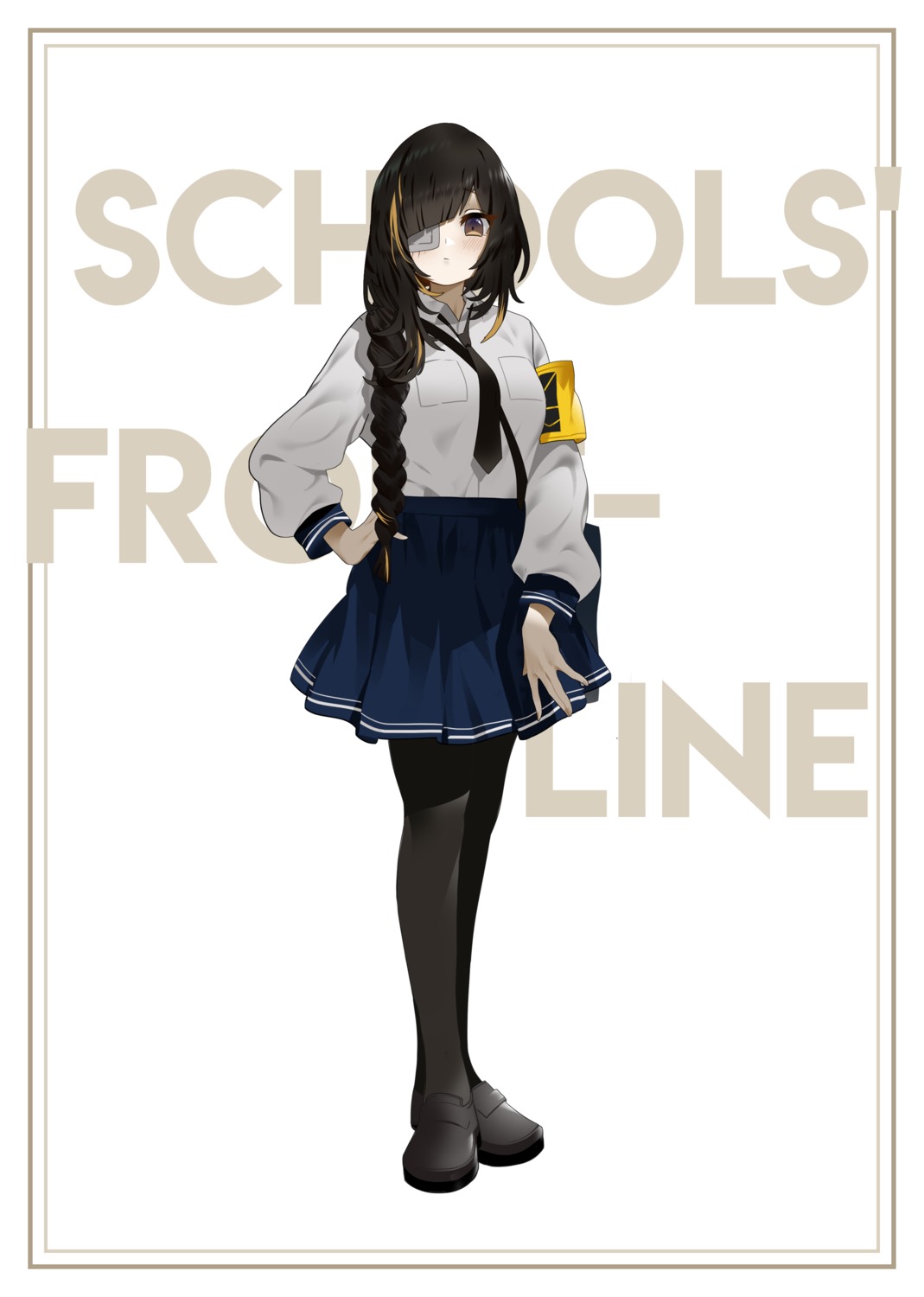 bsue girls frontline m16a1 (girls frontline) eyepatch pantyhose seifuku ...