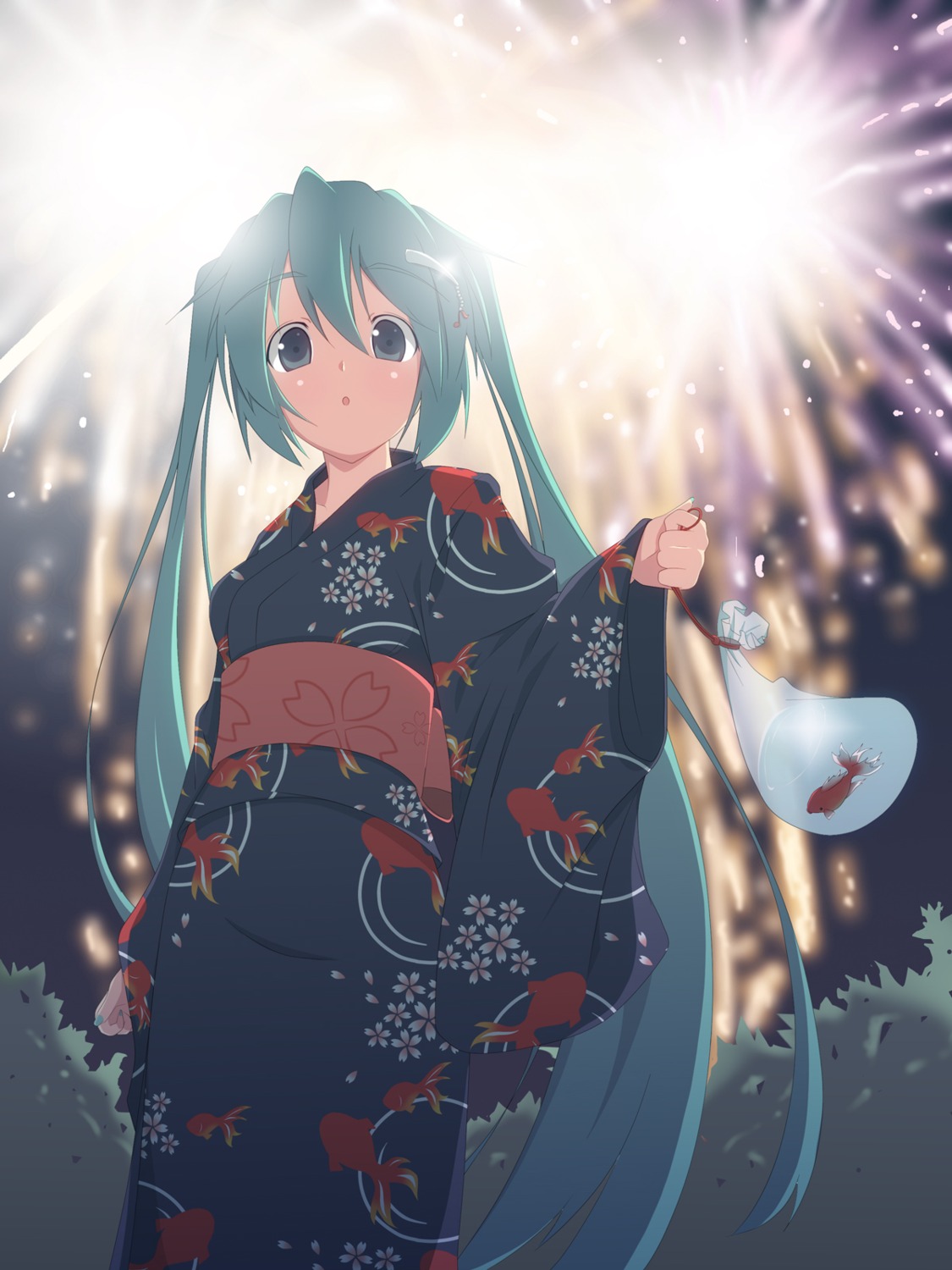 yukizuki kei (yossa) vocaloid hatsune miku yukata | #148958 | yande.re