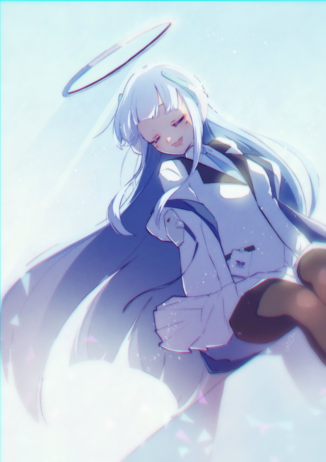 shi0n krbn blue archive ushio noa angel pantyhose skirt lift uniform ...