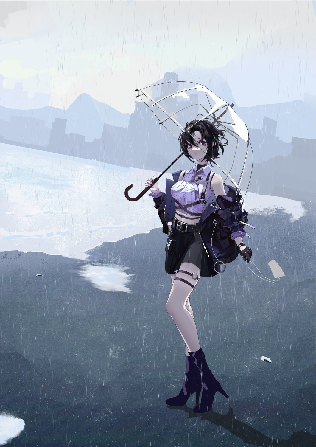 onism20 a-soul carol (a-soul) garter heels umbrella | #934140 | yande.re