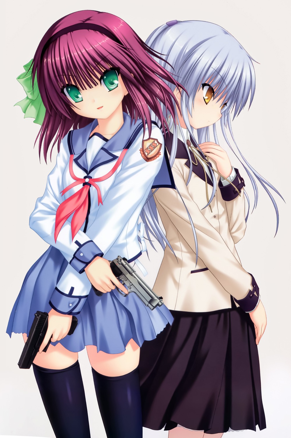 key na-ga angel beats! tenshi yurippe gun seifuku thighhighs | #585474 ...