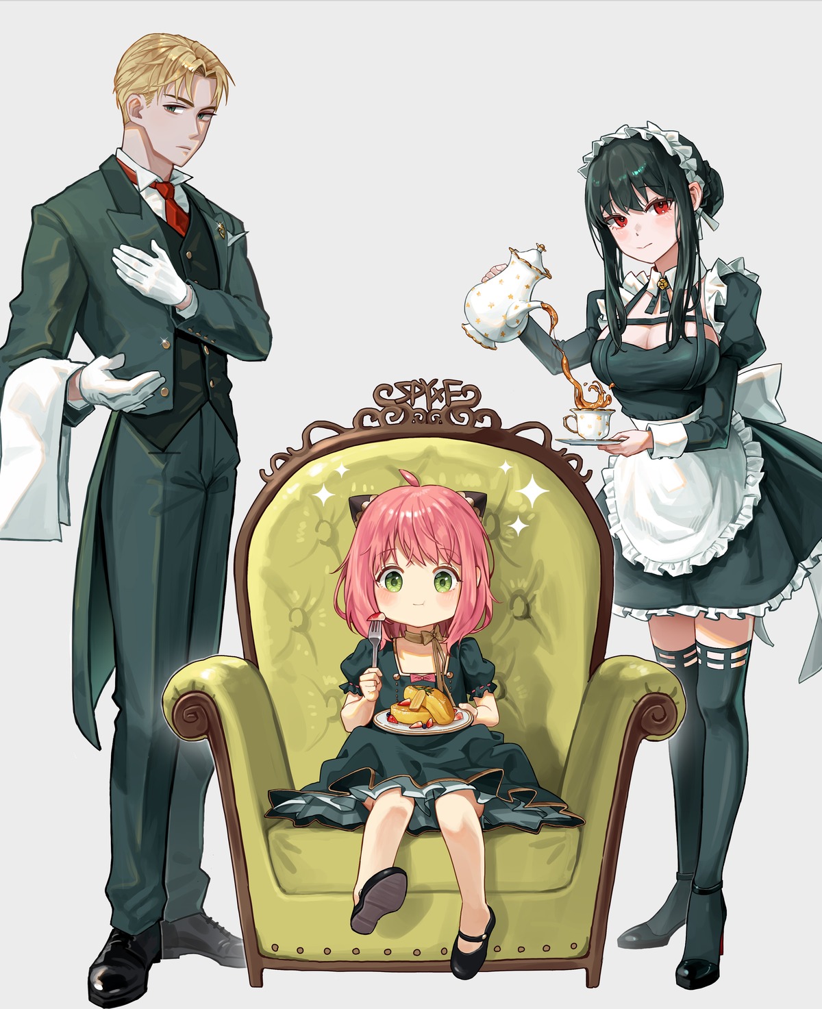 rhtkd (gosang) spy x family anya forger loid forger yor briar cleavage ...