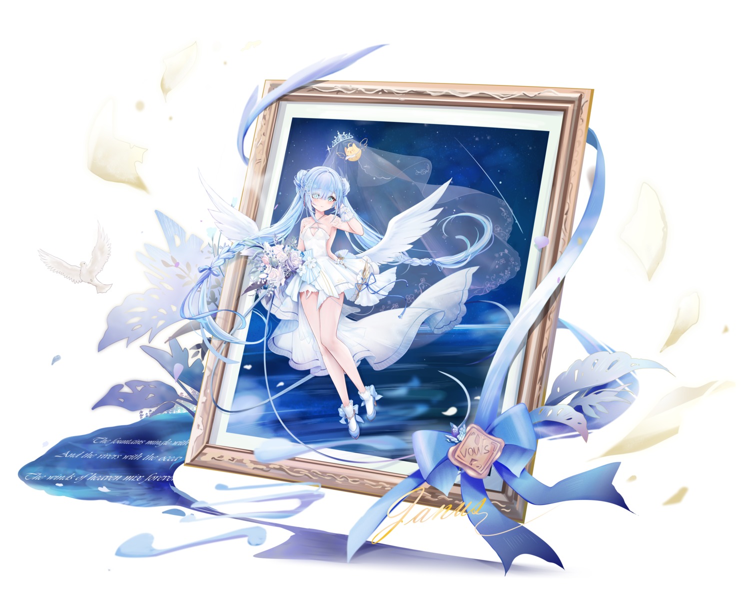 banchiyuebai azur lane janus (azur lane) dress heels no bra wedding ...