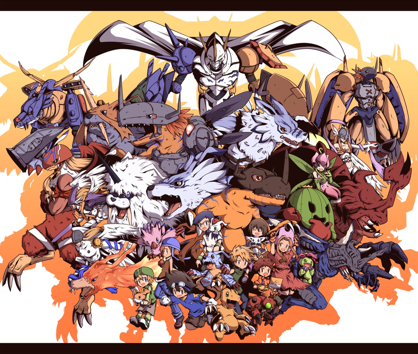 nijiiro sekai digimon digimon adventure agumon birdramon biyomon ...