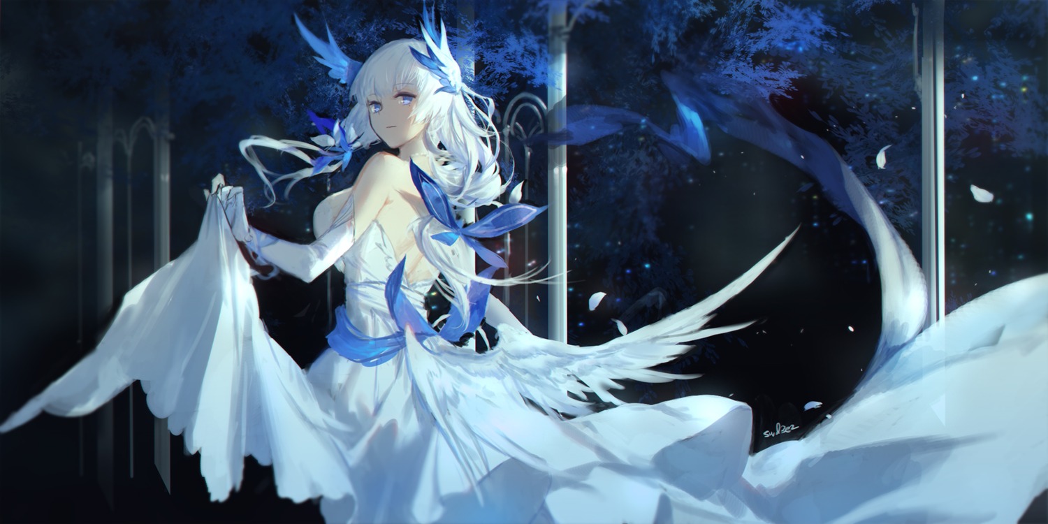 swd3e2 azur lane illustrious (azur lane) dress skirt lift wings ...