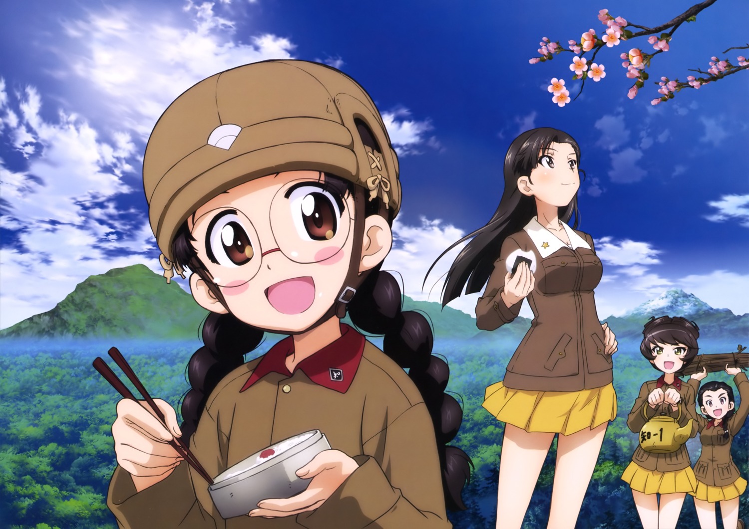 girls und panzer fukuda (girls und panzer) hosomi (girls und panzer ...