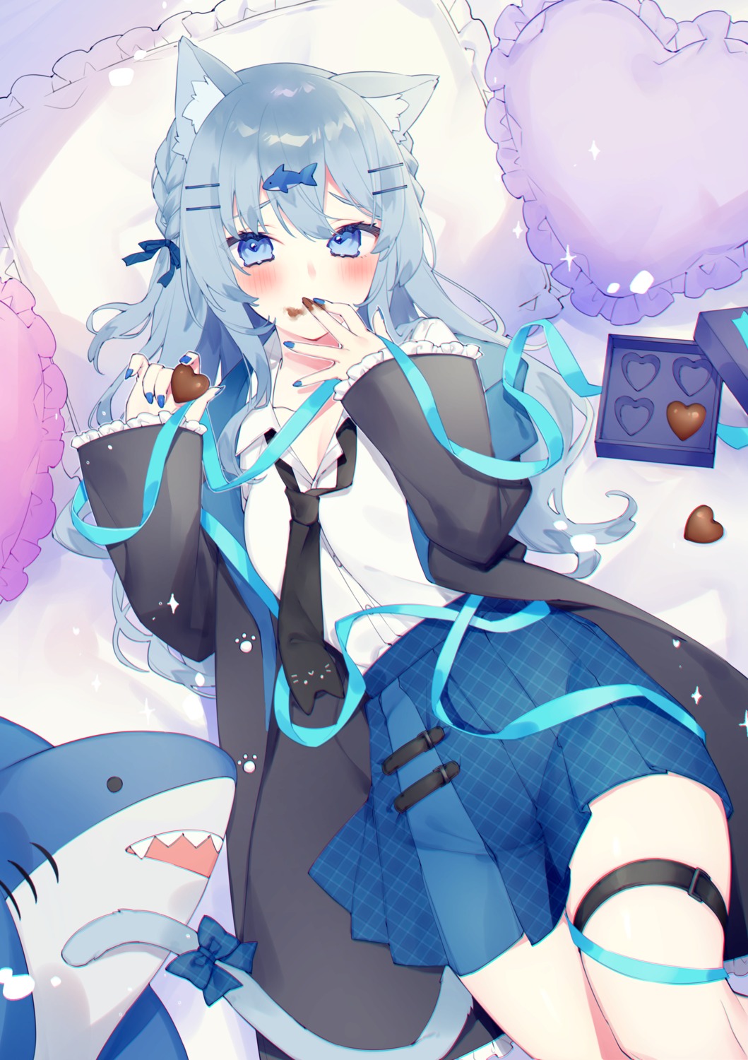 chiyomaru (yumichiyo0606) indie virtual youtuber animal ears garter ...