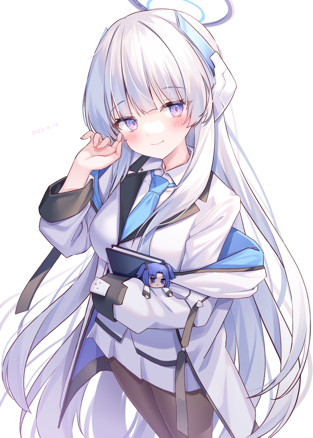 sekiyanene blue archive hayase yuuka ushio noa angel chibi pantyhose ...