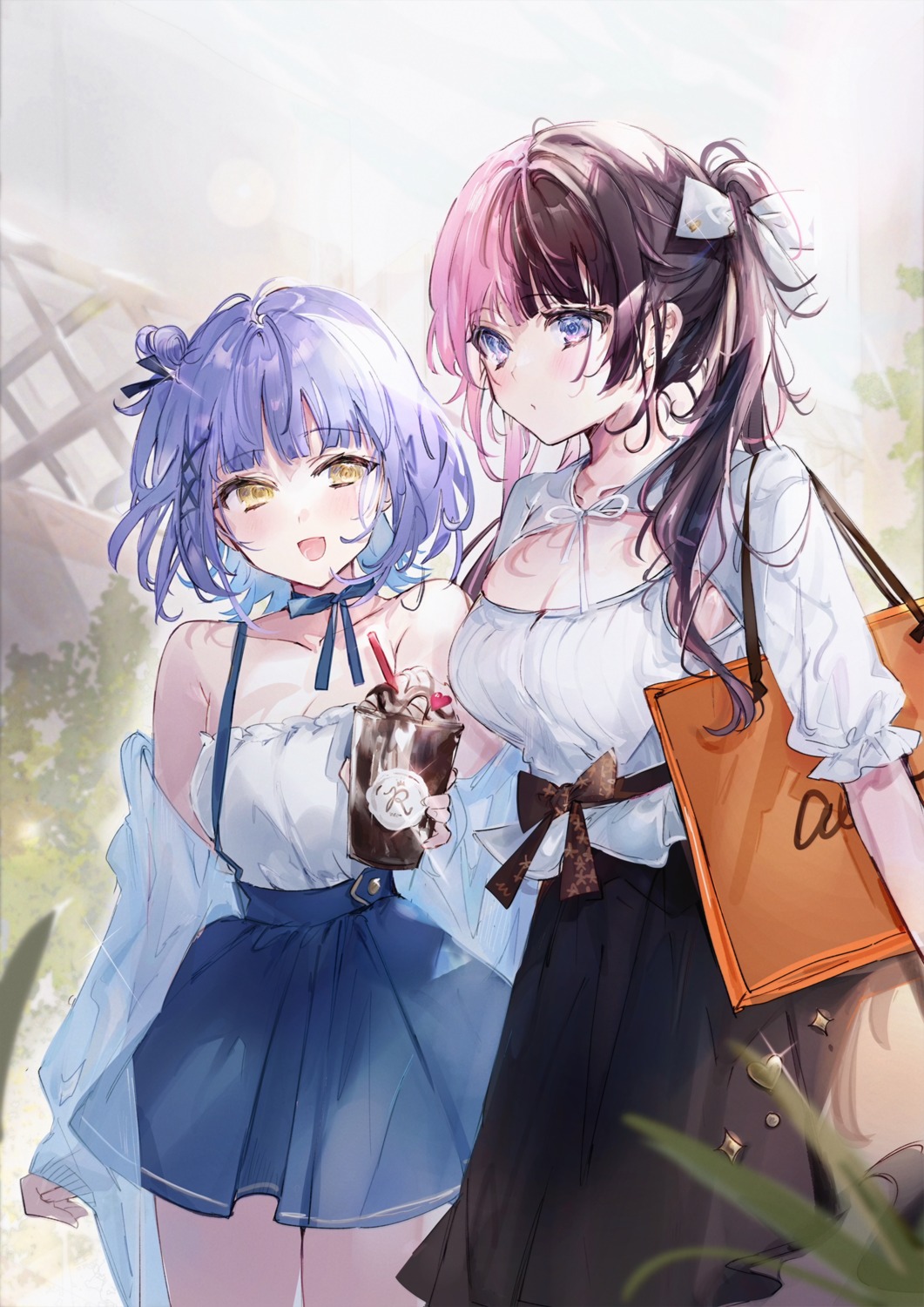 shia job iris black games shinomiya runa tachibana hinano open shirt ...